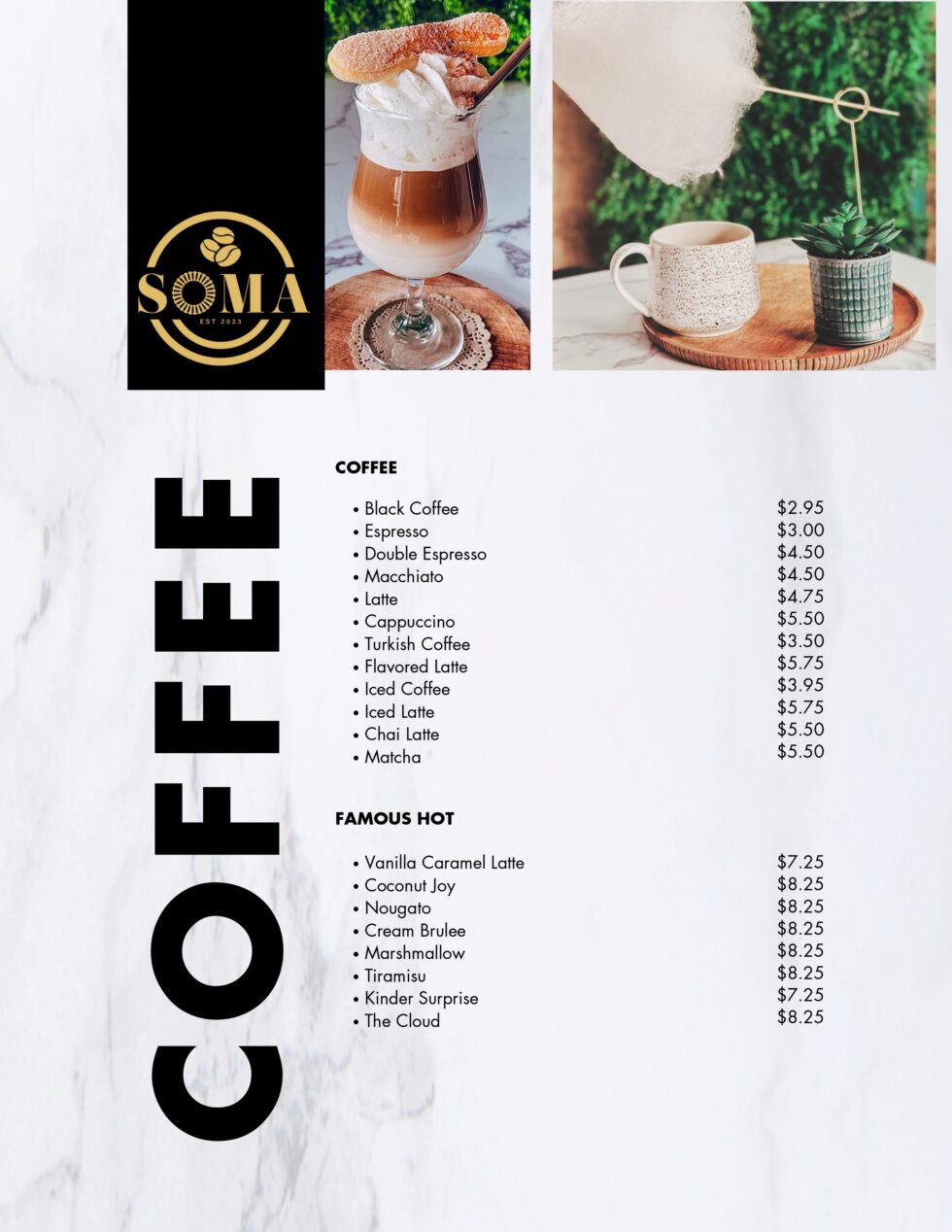 Menu | SOMA Cafe & Creperie