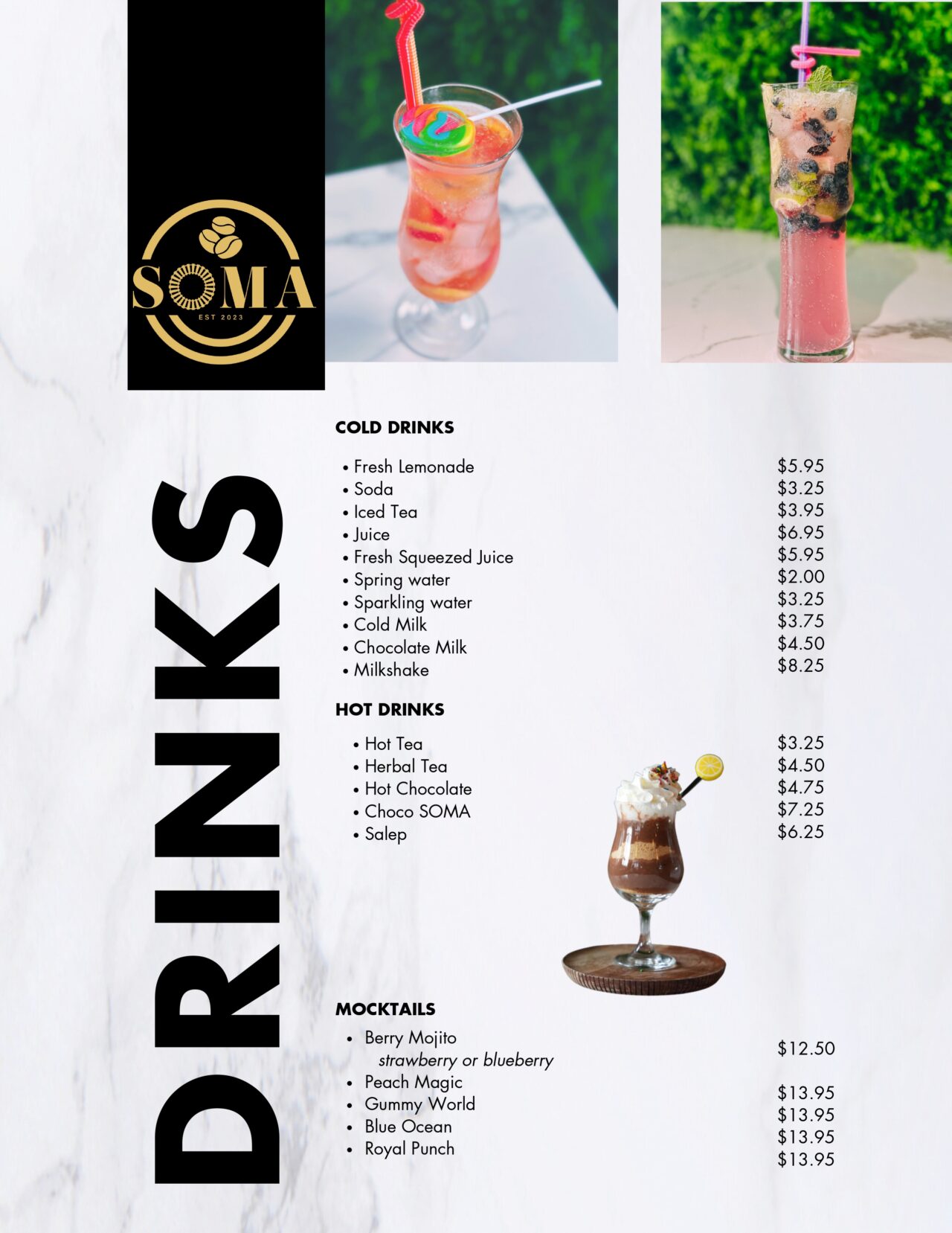 Menu | SOMA Cafe & Creperie